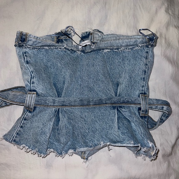 Zara | Tops | Zara Denim Tube Top | Poshmark